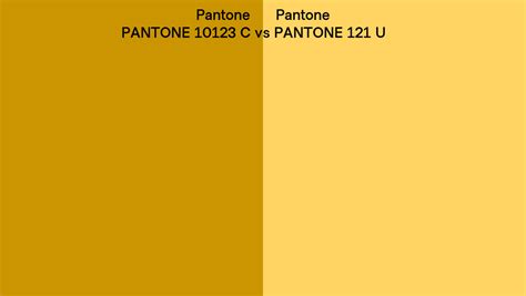 Pantone 10123 C Vs Pantone 121 U Side By Side Comparison