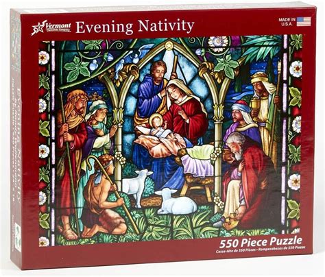 Evening Nativity 550 Piece Jigsaw Puzzle By Vermont Christmas Company
