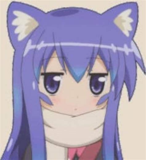 Blue Haired Neko Anime Girl