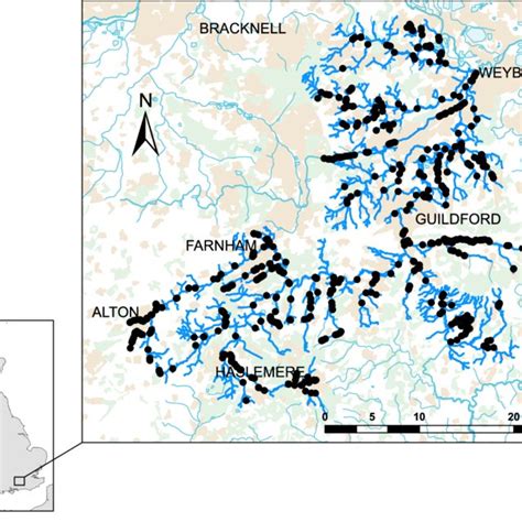 Location And Extent Of The River Wey Catchment Barriers Are Download Scientific Diagram