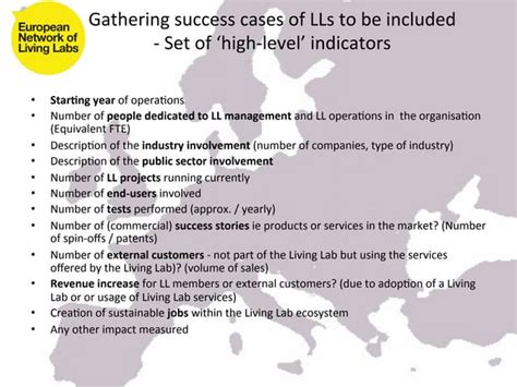 Enoll Living Lab Kpis Pdf