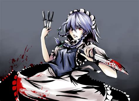 Mochi Chain Csn Izayoi Sakuya Touhou Silver Hair D 1girl D