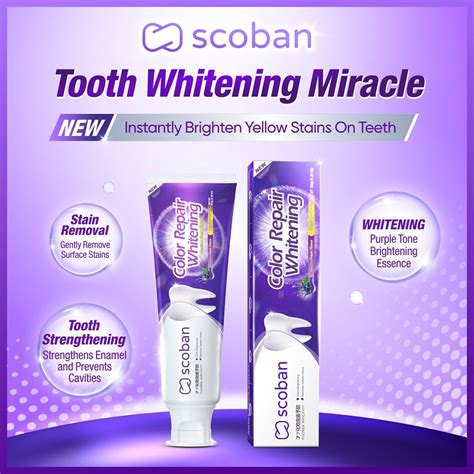 Scoban Purple Whitening Toothpaste Instant Stain Removal And Color