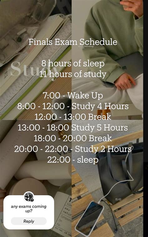 Study Schedule Artofit