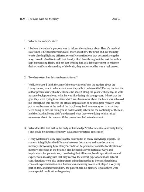 Henry Molaison Pdf