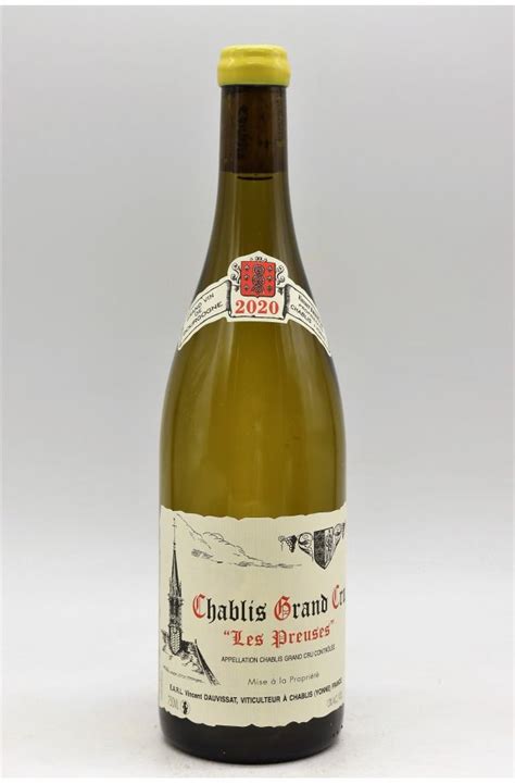 Vincent Dauvissat Chablis Grand Cru Les Preuses 2020