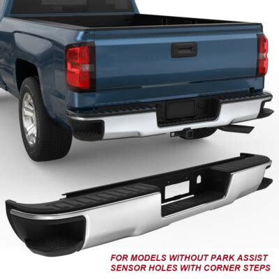 Chrome Rear Bumper Assembly For 2014 2018 Chevrolet Silverado Gmc