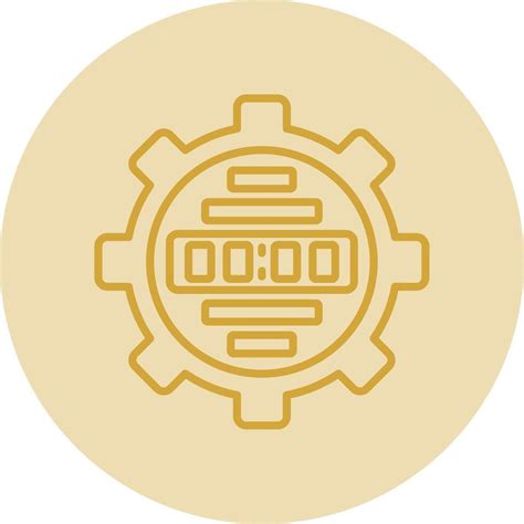 Pressure Gauge Line Yellow Circle Icon 44072466 Vector Art At Vecteezy