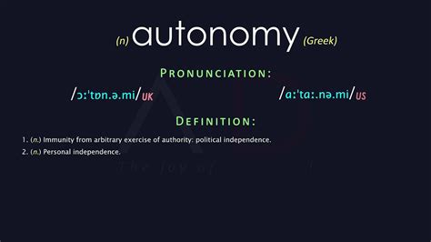 Autonomy Definition