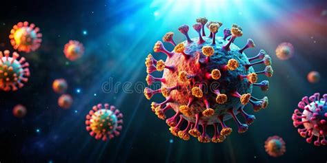 Volumetric Visualization Of A Microscopic Virus Swarm A Stunning