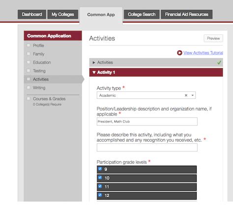Mastering The Common App A Guide To Filling Out Your Activities List