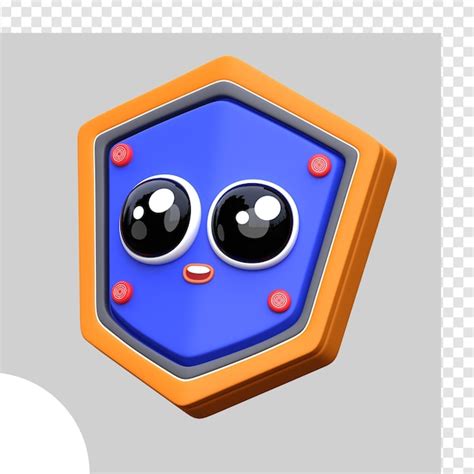 Premium Psd 3d Illustration Cute Game Shield