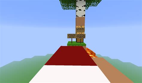 Floating 2x2 Grass Block Survival Minecraft Map