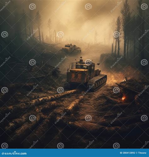 Forest Slaughter Deforestation Of Trees Through Excessive Illegal Cut