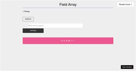 React Hook Form Usefieldarray Codesandbox