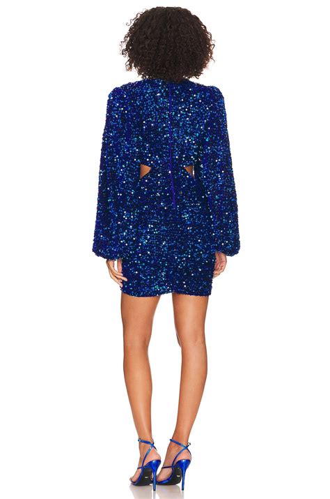 Line And Dot Valerie Mini Dress In Blue Revolve