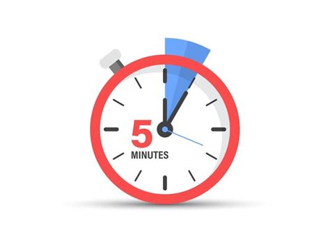 Premium Vector 5 Minutes On Stopwatch Icon In Flat Style Clock Face Timer Vector Illustration