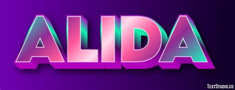 Alida Text Effect And Logo Design Name