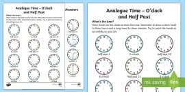 Arbeitsblatt Mit Englisch Uhrzeit Übungen Grundschule