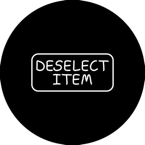 Deselect Item Slim Button Clear Flat Symbol 71832896 Vector Art At Vecteezy