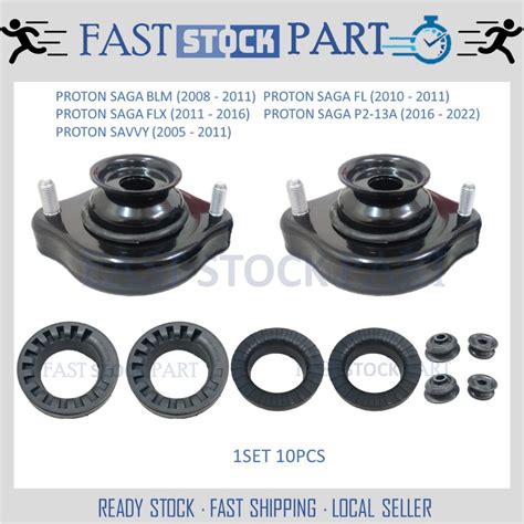 1set 10pcs Rear Absorber Mounting Bush Coil Spring Rubber Proton Saga