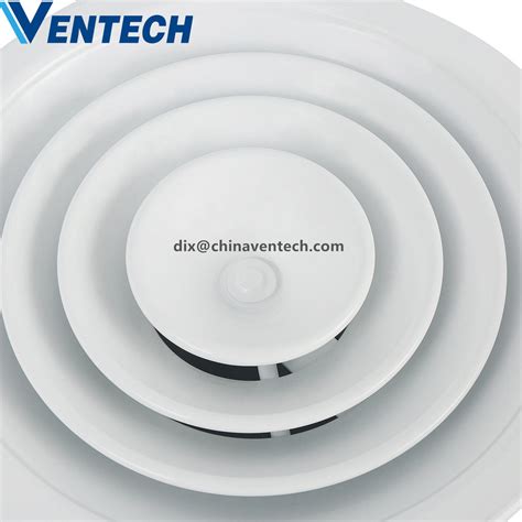 Hvac Ventilation Aluminum Air Conditioning Vent Duct Round Ceiling Fresh Air Diffusers With