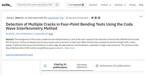 Detection Of Multiple Cracks In Four Point Bending Tests Using The Coda
