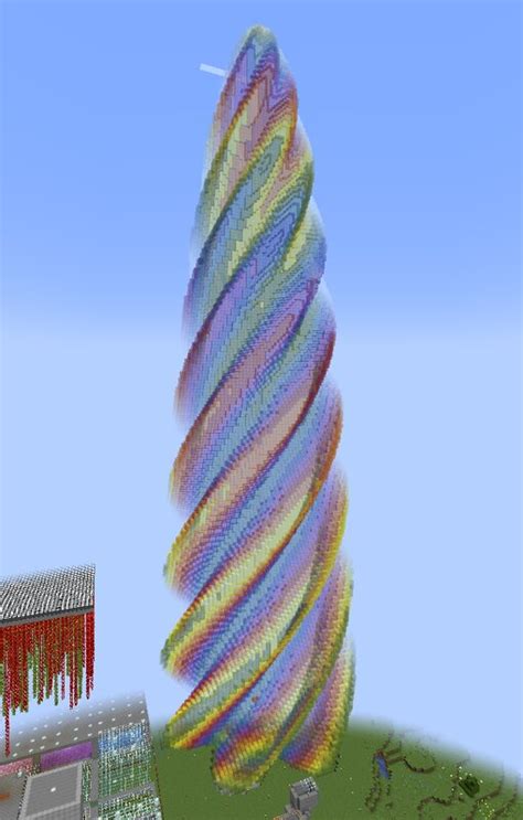 Rainbow Tower With Spiral Minecraft Map