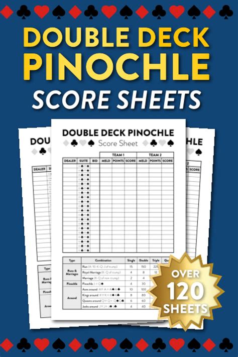 Double Pinochle Score Chart Free Printable Pinochle Score Sheets Tsxd