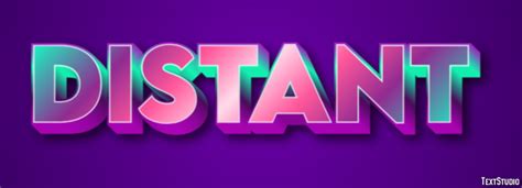 Distant Text Effect And Logo Design Word