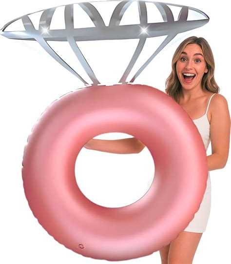 Inflatable Pool Float Diamond Ring Floatie For Bachelorette