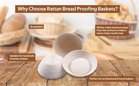 Sourdough Bread Proofing Baskets Set With Sourdough Starter Jay