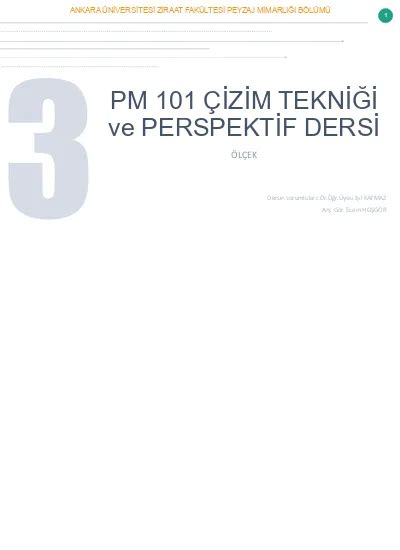 Pm 101 Çİzİm TeknİĞİ Ve Perspektİf Dersİ
