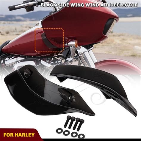 Upper Side Wings Wind Air Deflector Fairing For Harley Road Glide Fltrk