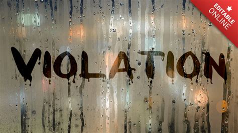 Violation Rain Text Effect Generator