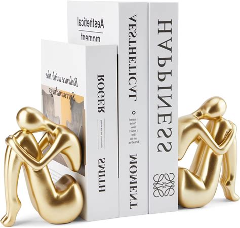 Home Decorative Reading Book Statue Bookends Elegant Resin