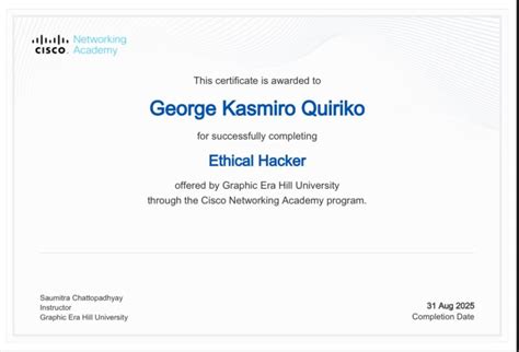 Cybersecurity Ethicalhacking Cisconetworkingacademy Graphicerahilluniversity