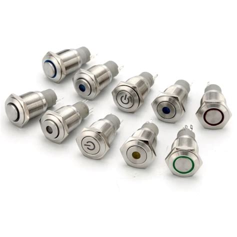 Metal 16mm Illuminated Led Waterproof Ip67 Electrical Electronics