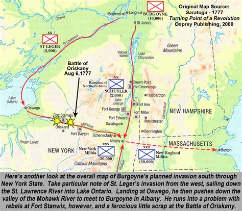 Revolutionary War Saratoga Battle Map