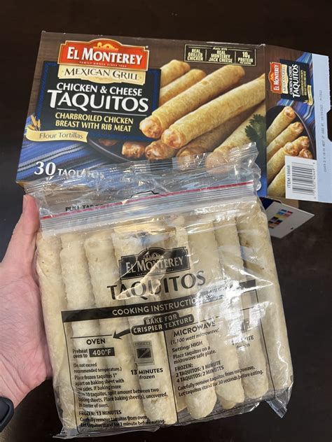 Frozen El Monterey Chicken And Cheese Taquitos At Costco Review