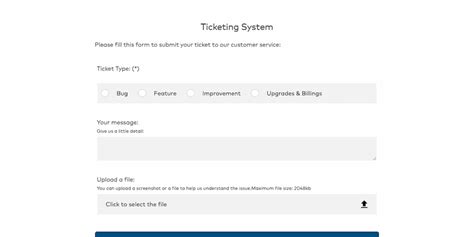 Ticketing System Template Formaloo