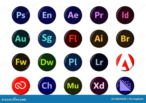 All Adobe Logo Icons Photoshop Illustrator Premier Pro After