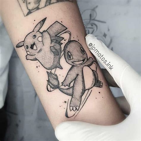 Pokemon Tattoo Black And White Simple Yet Striking Design Ideas