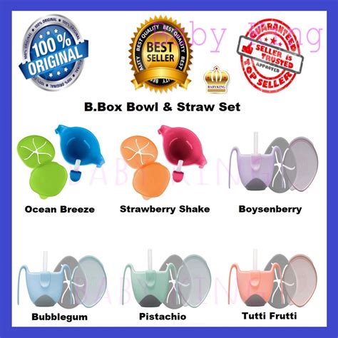 Original Bbox Bbox Bowl And Straw Set Many Colors Choice Shopee