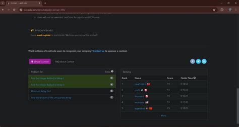 Arjun Nayak On Linkedin Leetcodechallenge Leetcode Contest Weekly