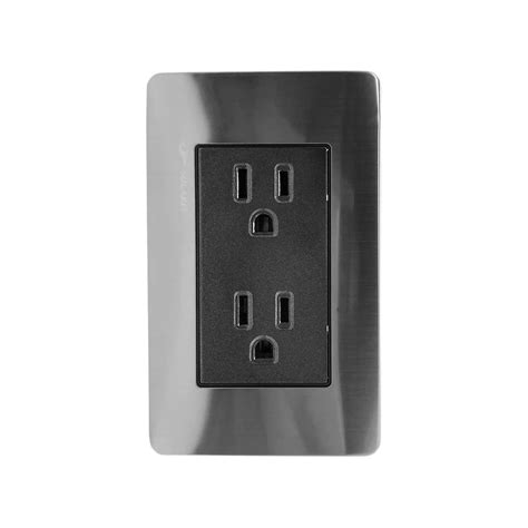 Placa 2 Contactos Negra Cromo Solaris Al61ng H79 Herramientas El 79