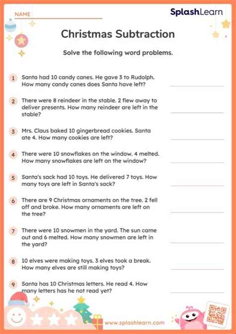 Subtraction Word Problems Within 20 Worksheets Free And Printable
