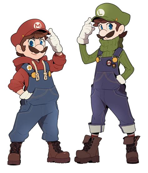 Safebooru 2boys Blue Eyes Brothers Brown Hair Full Body Gloves Hat