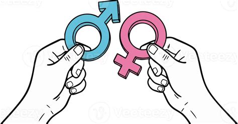 Hands Holding Pink Female And Blue Male Gender Symbols 67822958 Png