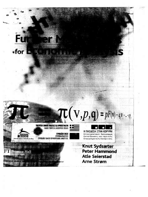 Further Mathematics For Economic Analysis Pdf Teaching Mathematics